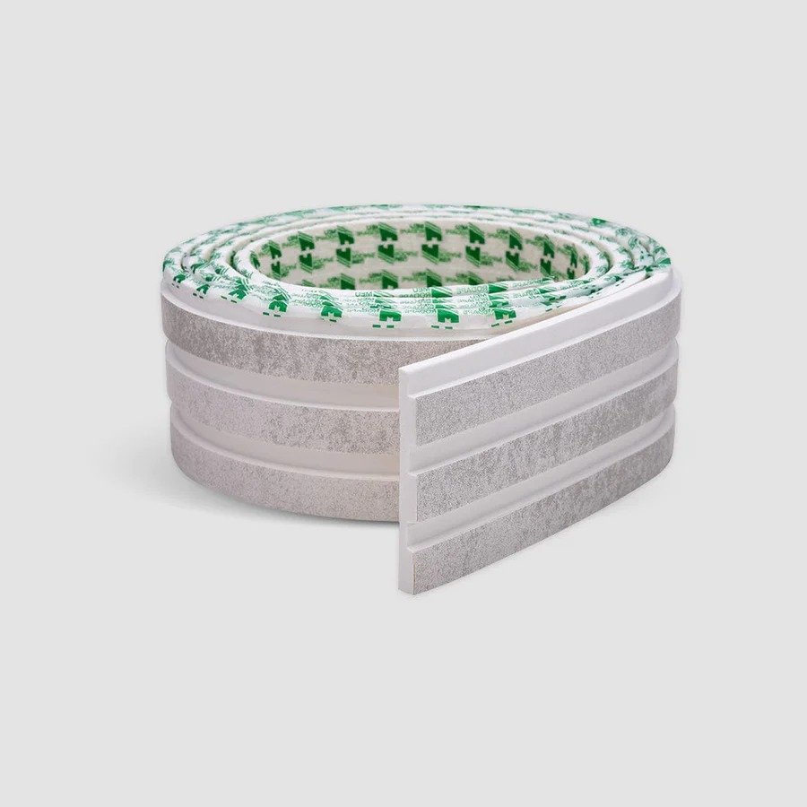 Painel Ripado EVA Laminado Autocolante 10cm Urban White Rolo C/10 Metros