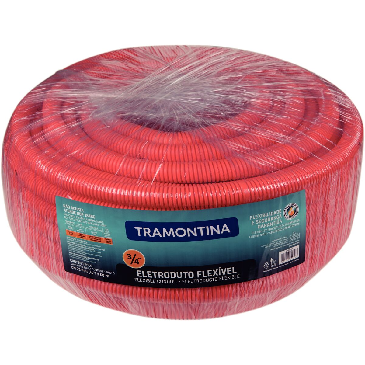 Eletroduto Corrugado Flexível Reforçado Tramontina DN25 3/4'' 50m ...