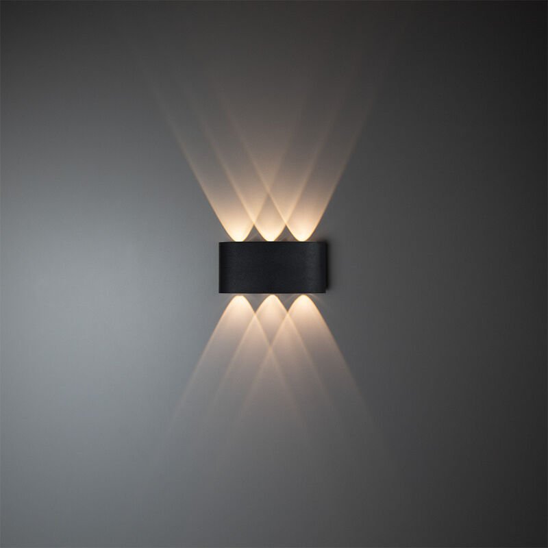 "Arandela Bogen LED 6W 3000K | Design Moderno em ABS Preto Bivolt"